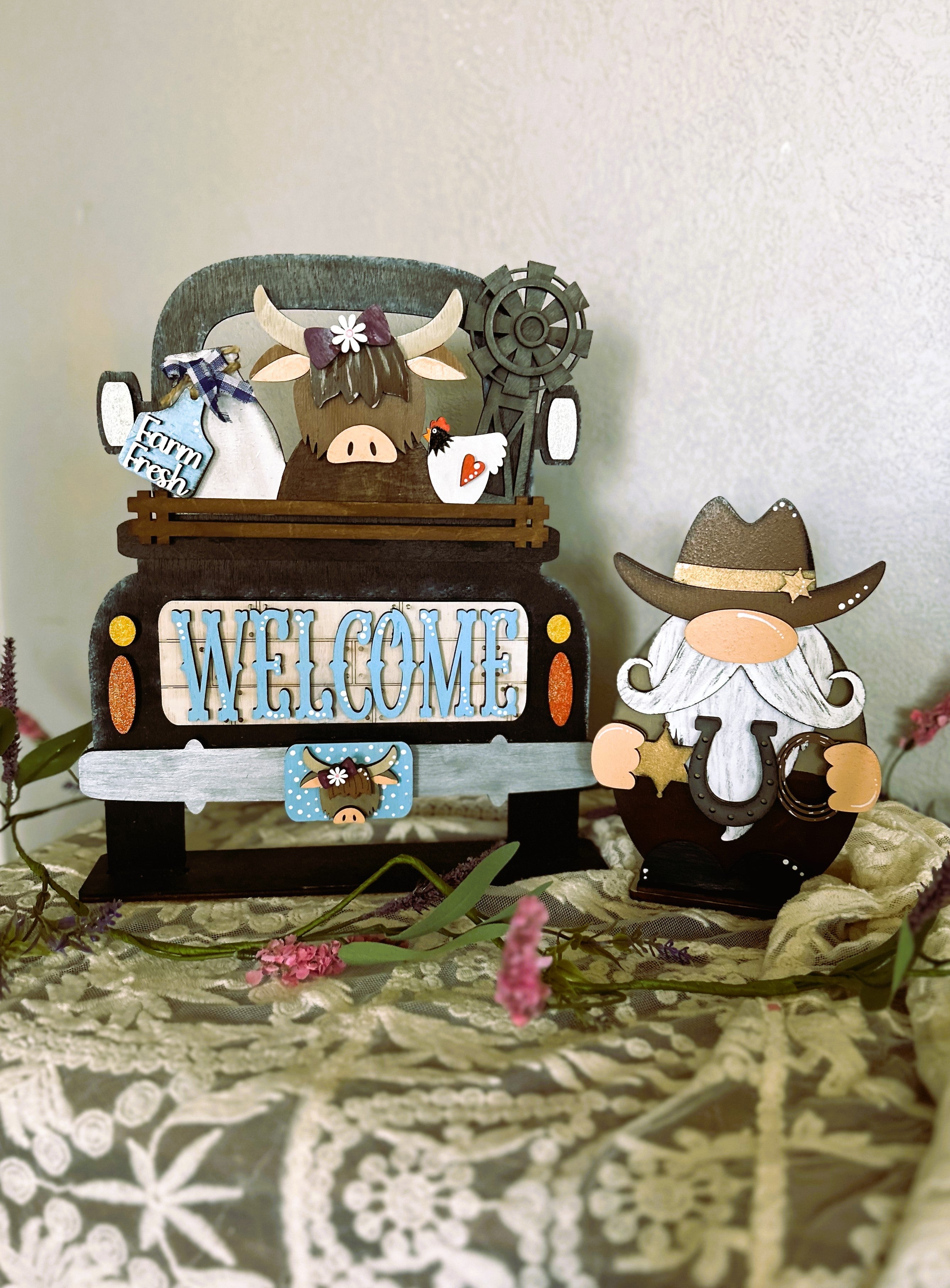 Highland Cow Interchangeable Farmhouse Truck DIY add on. – Hidden Wood ...
